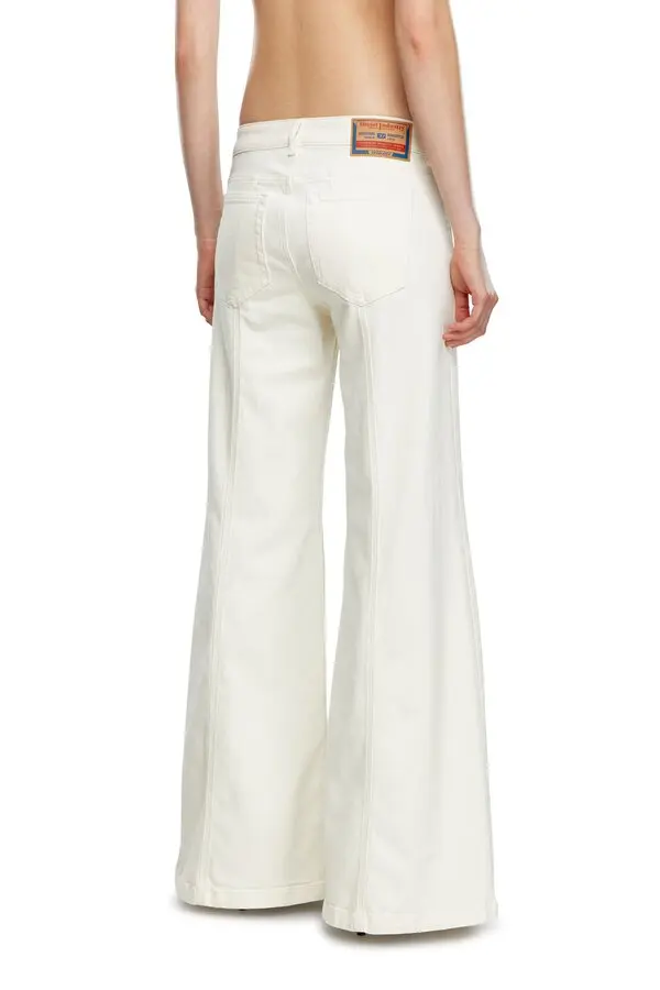 DIESEL® D-akii Mid-rise Flared Jeans - White