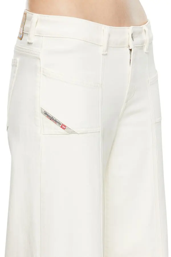DIESEL® D-akii Mid-rise Flared Jeans - White