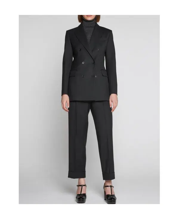 P.a.r.o.s.h Paperbag Waist Straight Leg Trousers