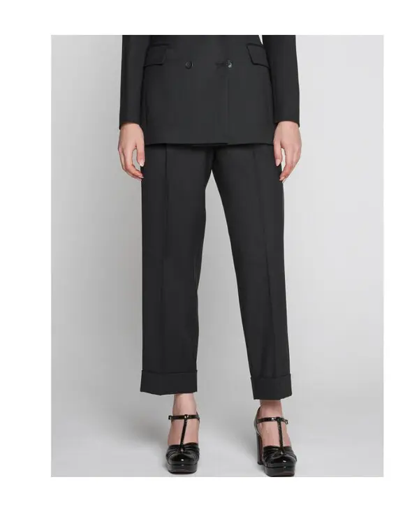 P.a.r.o.s.h Paperbag Waist Straight Leg Trousers
