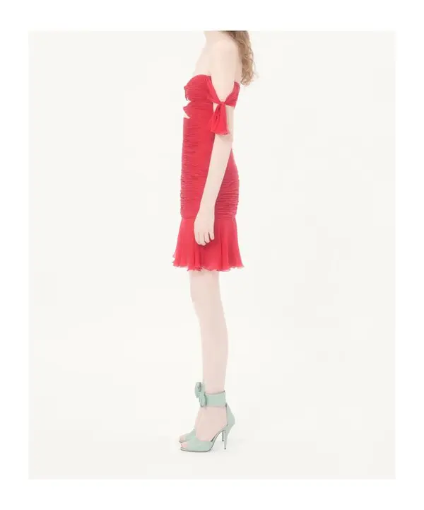 Valentino Garavani Off-the-shoulder Chiffon Dress With Cutout