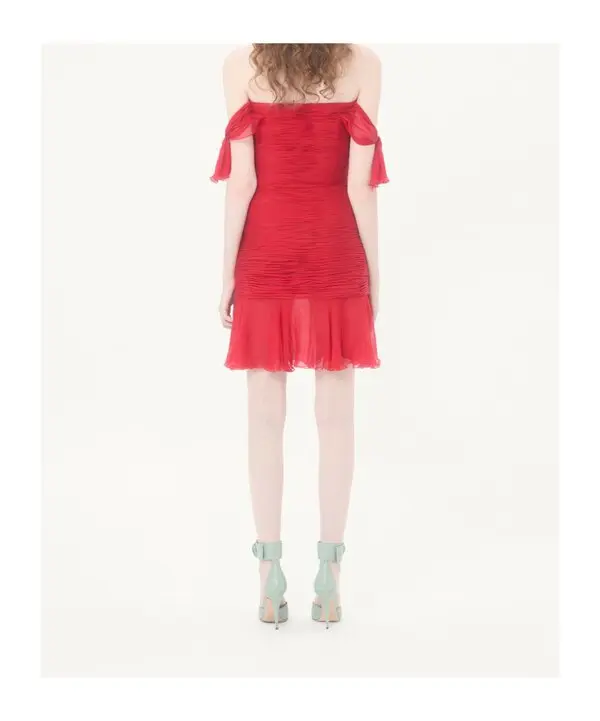 Valentino Garavani Off-the-shoulder Chiffon Dress With Cutout
