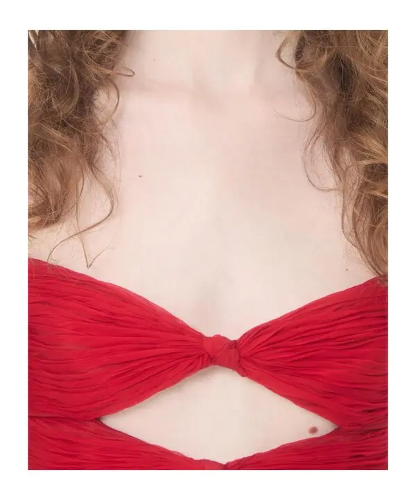 Valentino Garavani Off-the-shoulder Chiffon Dress With Cutout