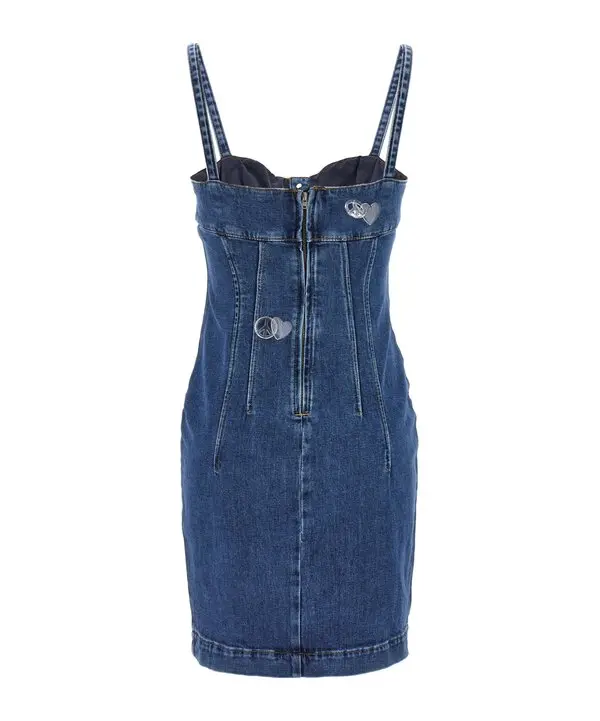Moschino Appliquéd Denim Mini Dress
