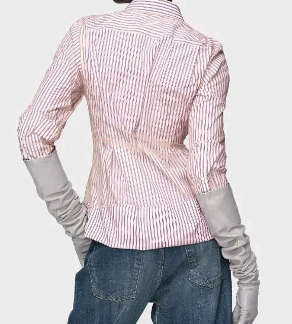 MAISON MARGIELA Striped Ruffled Shirt