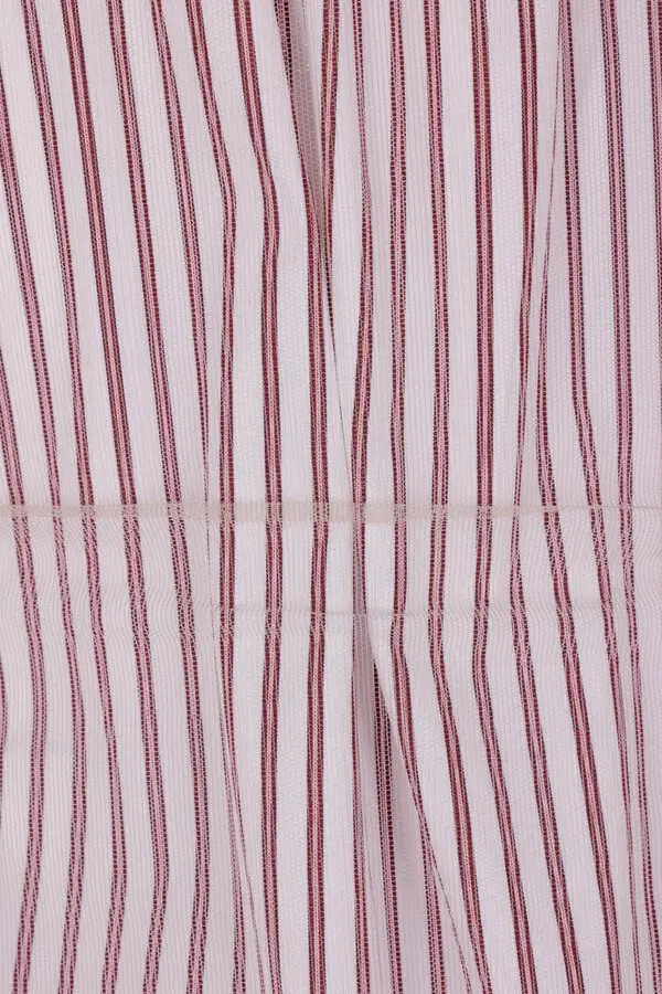 MAISON MARGIELA Striped Ruffled Shirt - Pink