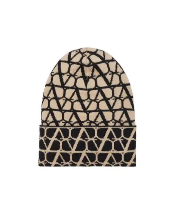 Valentino Garavani Iconograph Cashmere And Silk Beanie