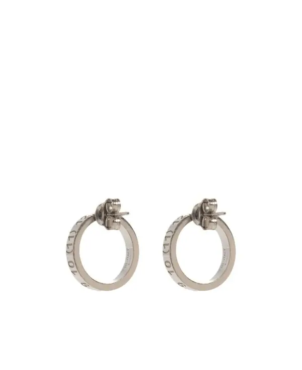 MAISON MARGIELA Logo Engraved Hoop Earrings