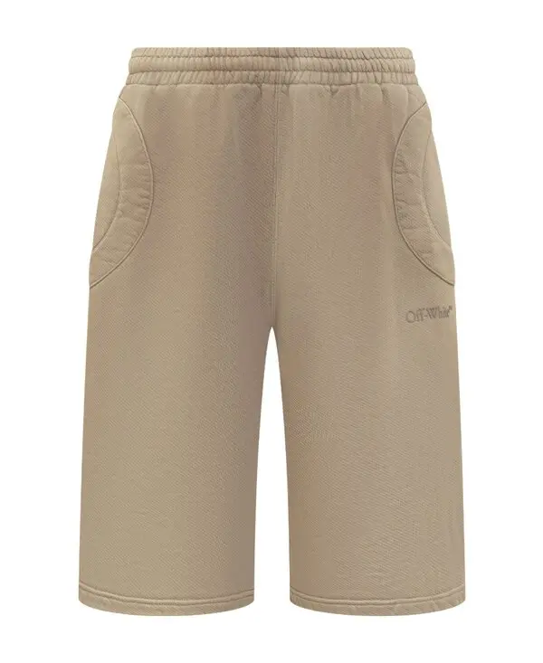 Off-White High Waist Logo Detail Shorts