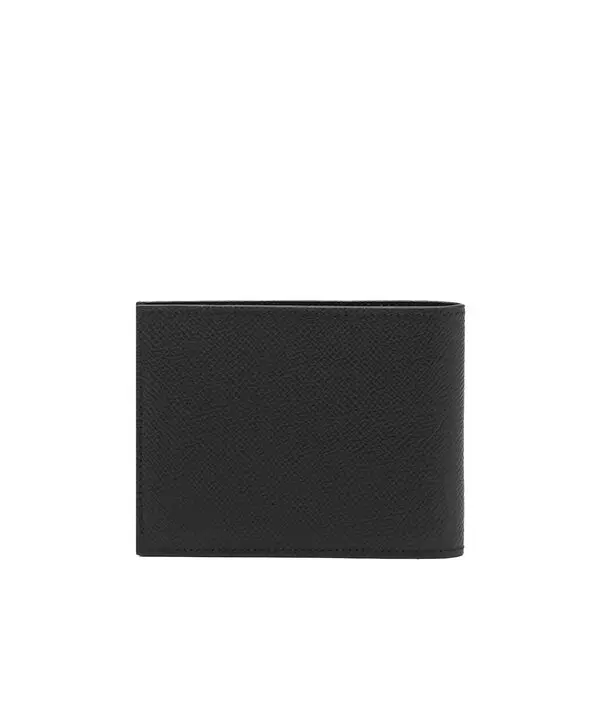 FERRAGAMO Gancini Bi-fold Leather Wallet - Black