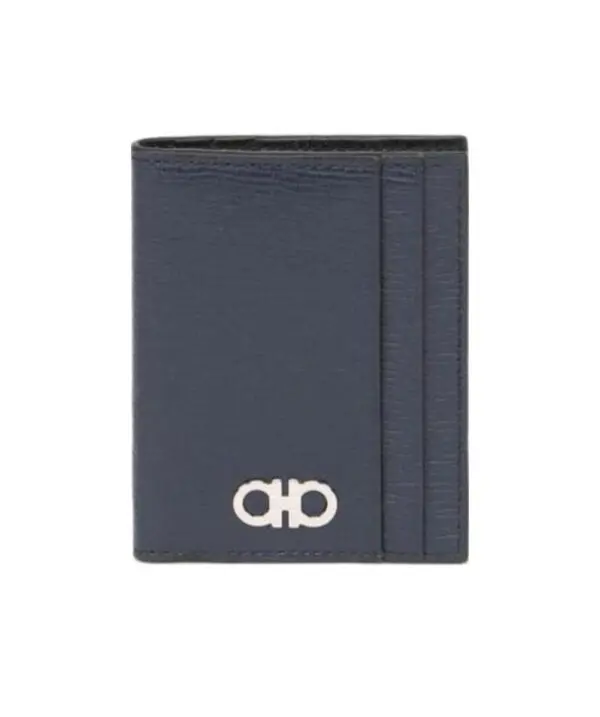 FERRAGAMO Logo-print Leather Cardholder - Black