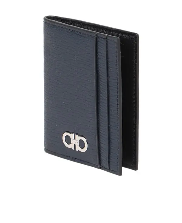 FERRAGAMO Logo-print Leather Cardholder - Black