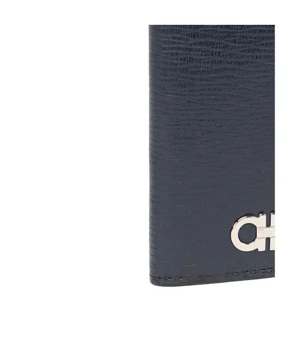 FERRAGAMO Logo-print Leather Cardholder - Black