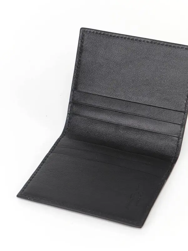 FERRAGAMO Logo-print Leather Cardholder - Black