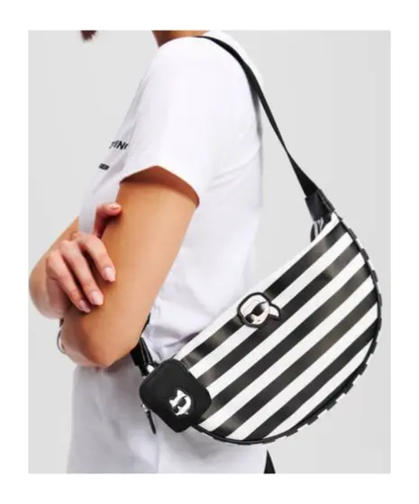 Karl Lagerfeld Small Ikon Shoulder Bag With Detachable Pouch