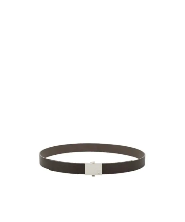 FERRAGAMO Reversible Belt With Gancini Buckle - Testa Di Moro/cement