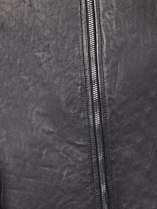 Dolce & Gabbana Leather Zip-up Jacket - Black