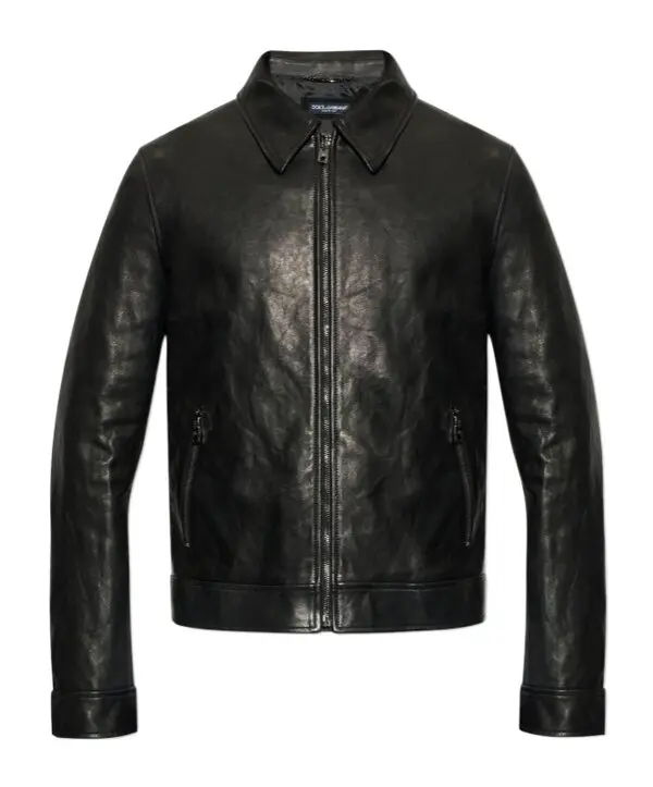 Dolce & Gabbana Leather Zip-up Jacket - No
