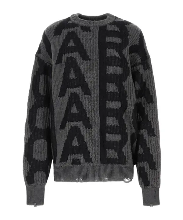 Marc Jacobs Distressed Crewneck Jumper - Black
