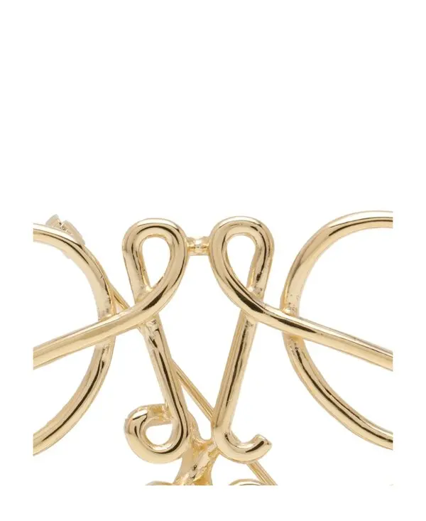Loewe Anagram Pin Brooch - Yellow