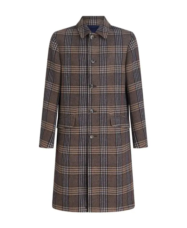 Etro Buttoned Plaid Coat