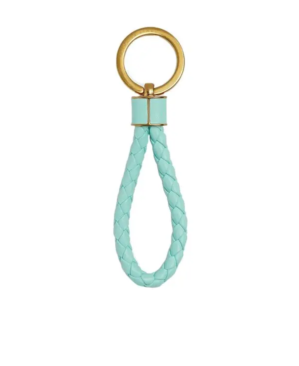 Bottega Veneta Intrecciato Leather Keyring - Green