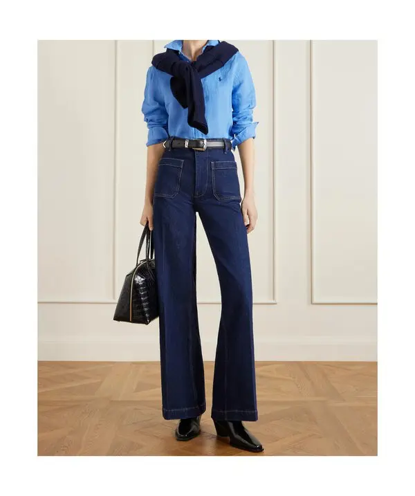 Polo Ralph Lauren High Waist Straight Leg Jeans - Black