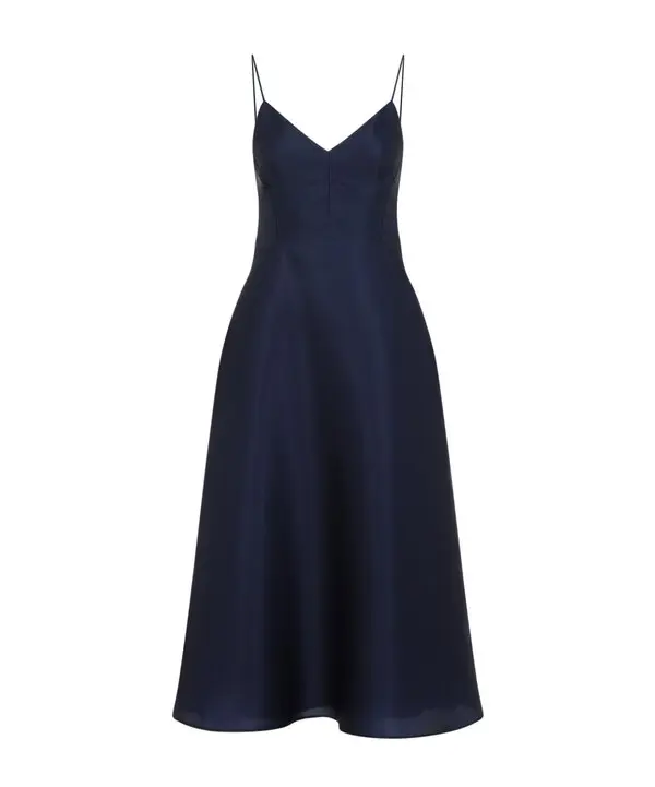 Alberta Ferretti Spaghetti Strap Midi Dress