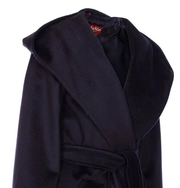 Max Mara Belted Coat With Lapel Collar - Blue