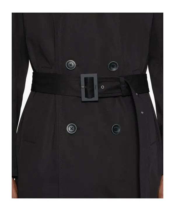 Herno Double-breasted Belted Coat - Black