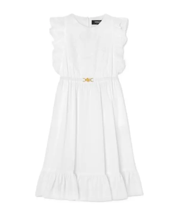 Versace Milano Stamp Ruffled Midi Dress