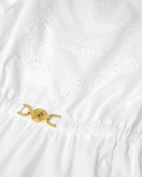Versace Milano Stamp Ruffled Midi Dress