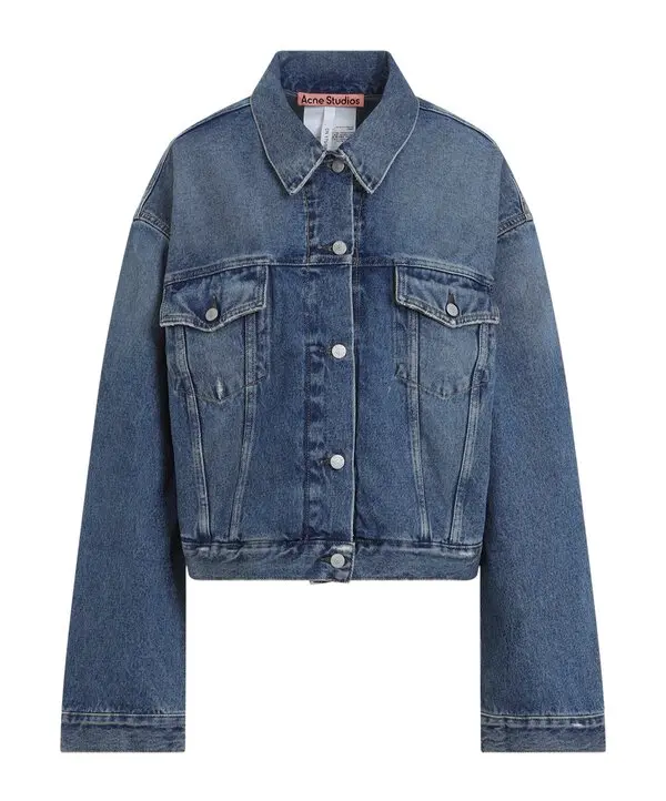 Acne Studios Collared Button-up Denim Jacket