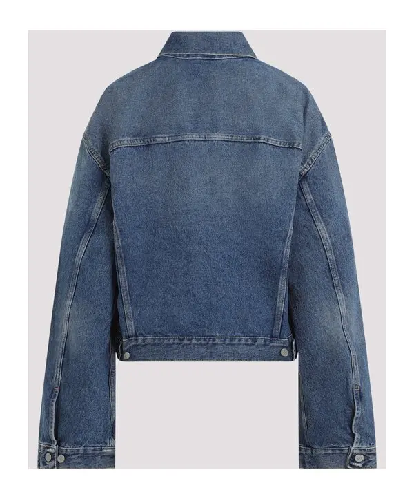 Acne Studios Collared Button-up Denim Jacket
