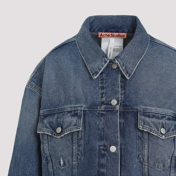 Acne Studios Collared Button-up Denim Jacket