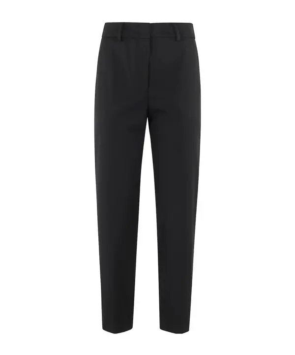 Seventy Four-pocket Straight-leg Casual Pants - Black