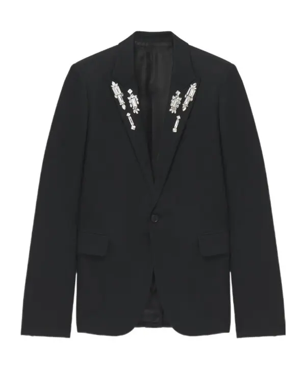 Alexander McQueen Embellished Mirror Embroidered Single-breasted Jacket