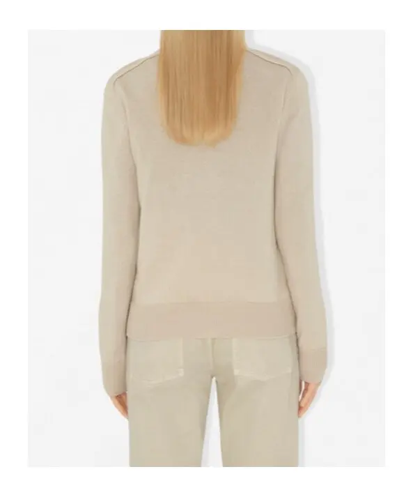 Burberry Logo Patch Knitted Cardigan - Nutmeg