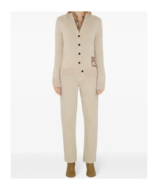 Burberry Logo Patch Knitted Cardigan