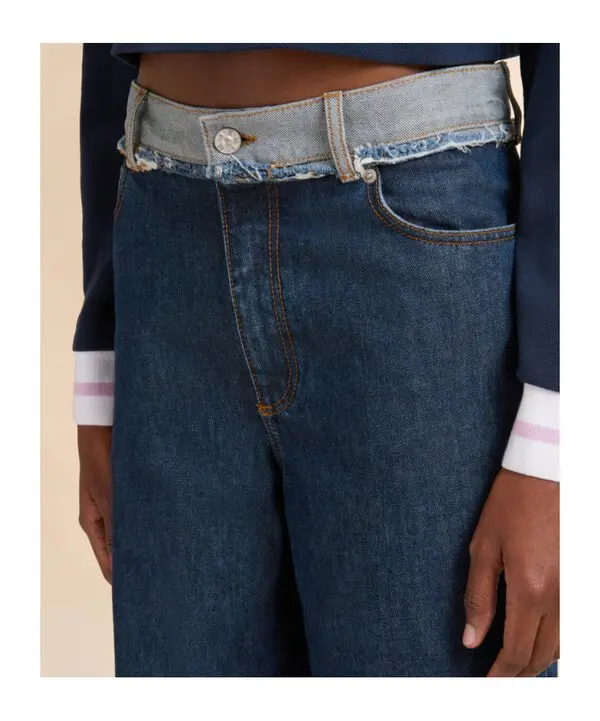 Marni Wide-leg Denim Jeans With Inside-out Detailing - Blue