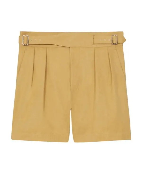 Kenzo Buckle Detail Pleated Shorts