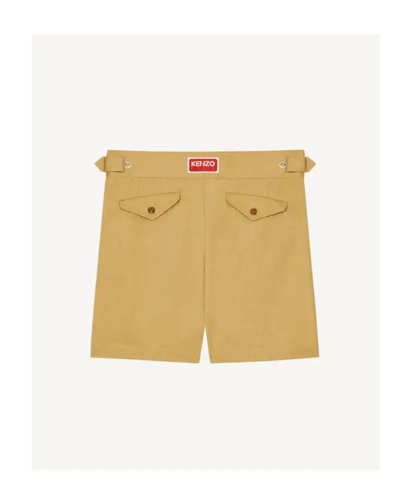 Kenzo Buckle Detail Pleated Shorts