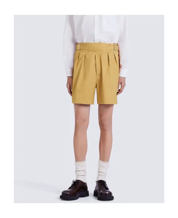 Kenzo Buckle Detail Pleated Shorts