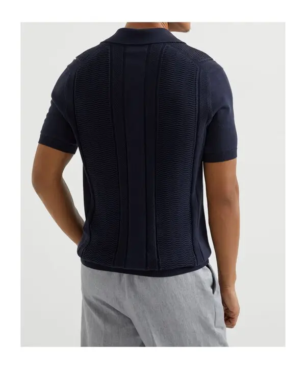 Brunello Cucinelli Short-sleeved Knitted Polo Shirt
