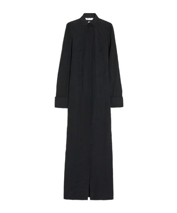 Max Mara Button Detailed Long-sleeved Dress