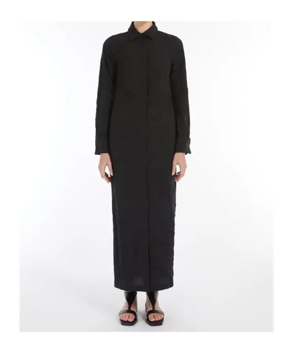 Max Mara Button Detailed Long-sleeved Dress