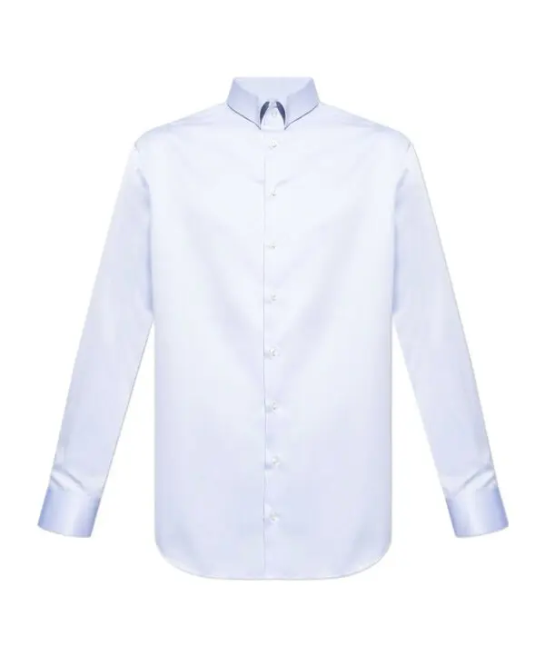 Giorgio Armani Curved Hem Twill Shirt - White