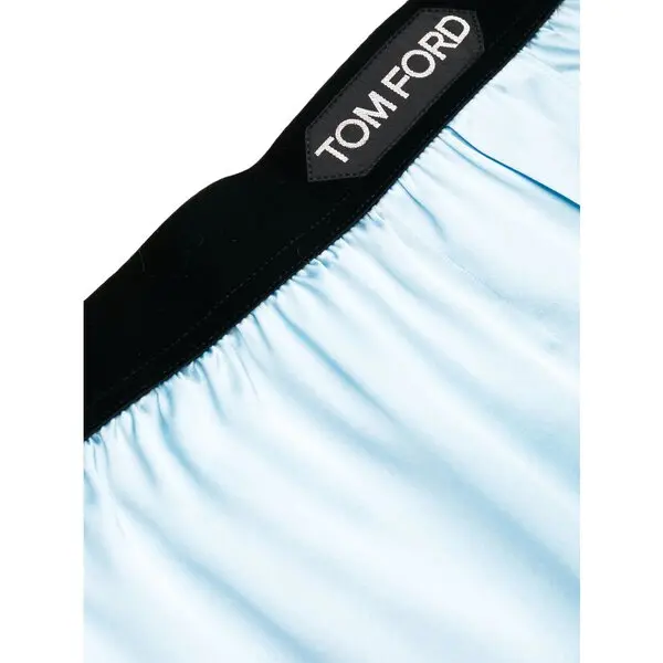 TOM FORD Logo-waistband Stretched Satin Boxers - No