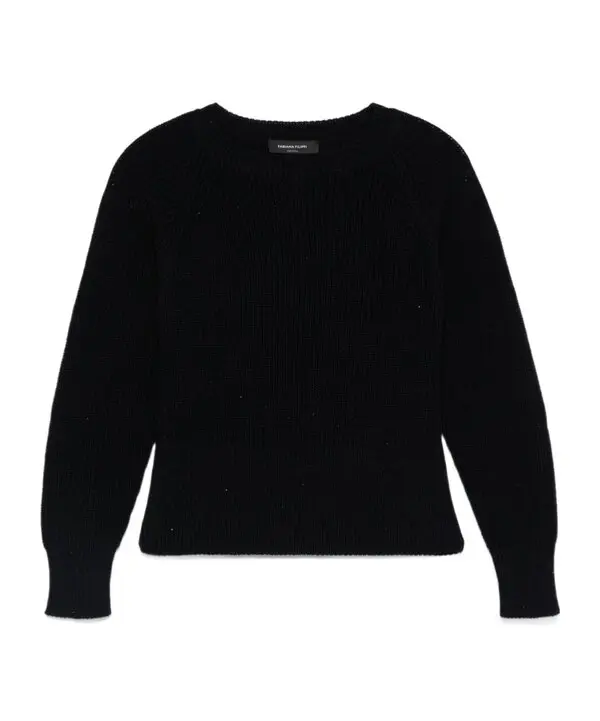 Fabiana Filippi Sequin Embellished Crew Neck Sweater - Black