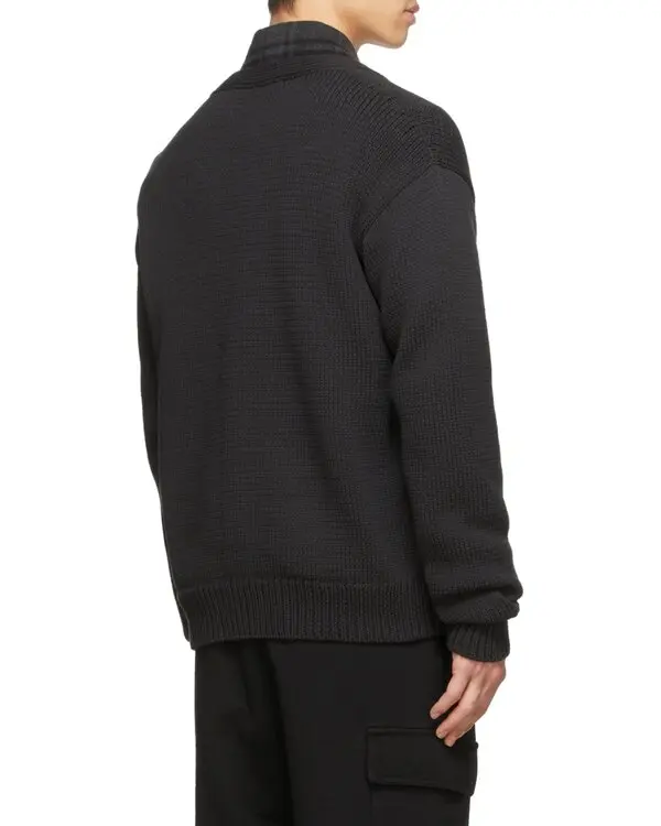 Off-White Logo V-neck Cardigan - Black